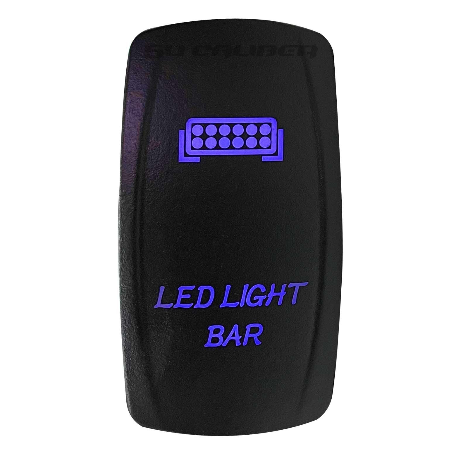 Dual LED 3 pin Illuminated 50 Caliber Racing On/Off Rocker Switch laser ...