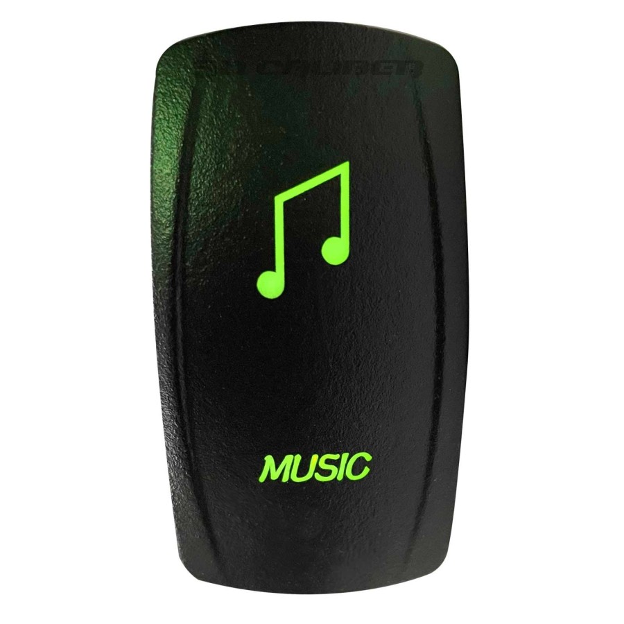 Dual LED 3 pin Illuminated 50 Caliber Racing On/Off Rocker Switch laser ...