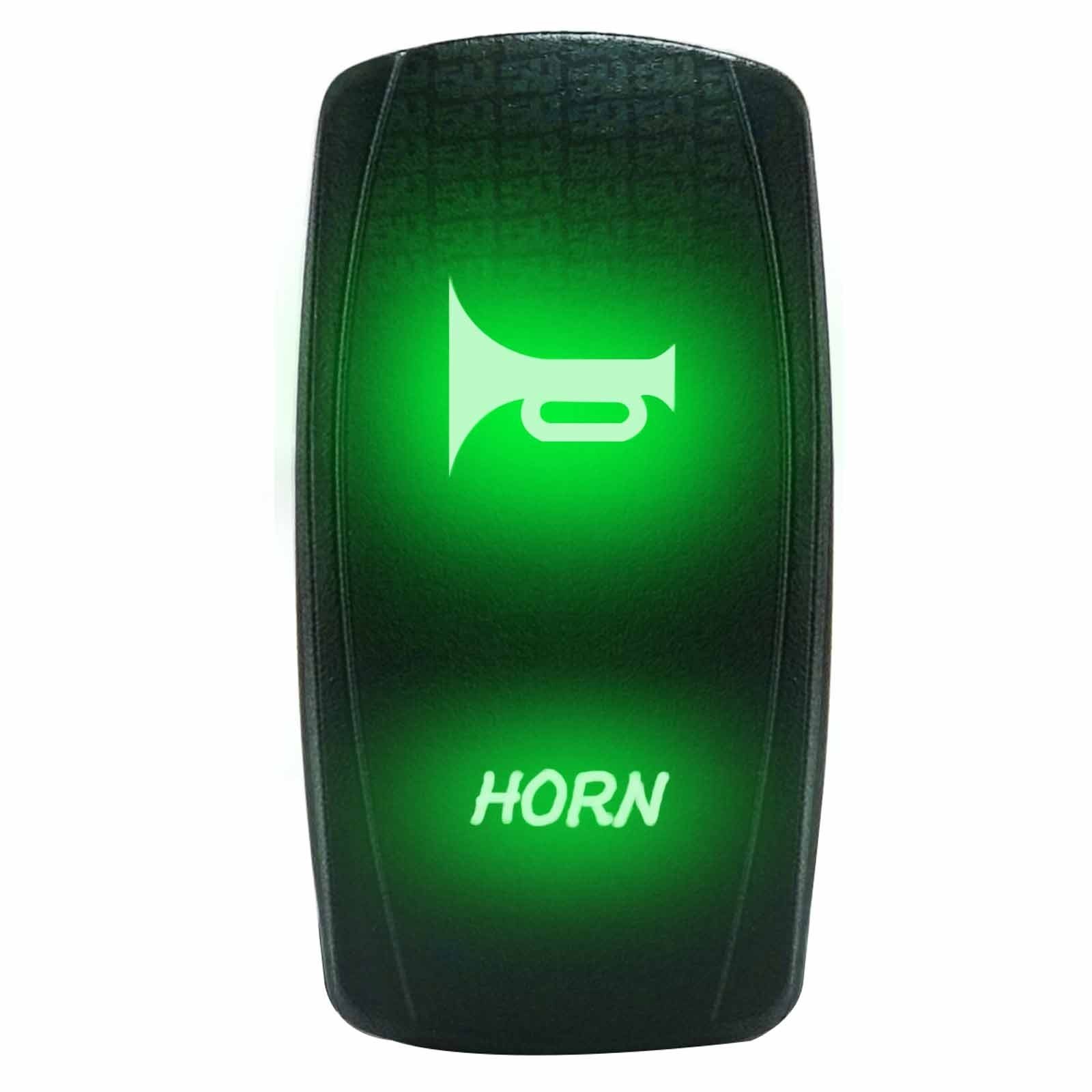 Dual LED 3 pin Illuminated 50 Caliber Racing Momentary Rocker Switch ...