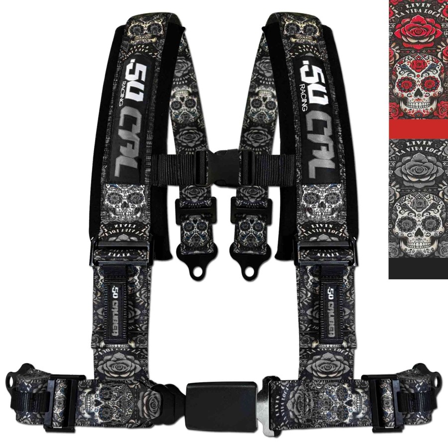 safety gear, 4 and 5 point harnesses bolt in, clip in, or wrap around
