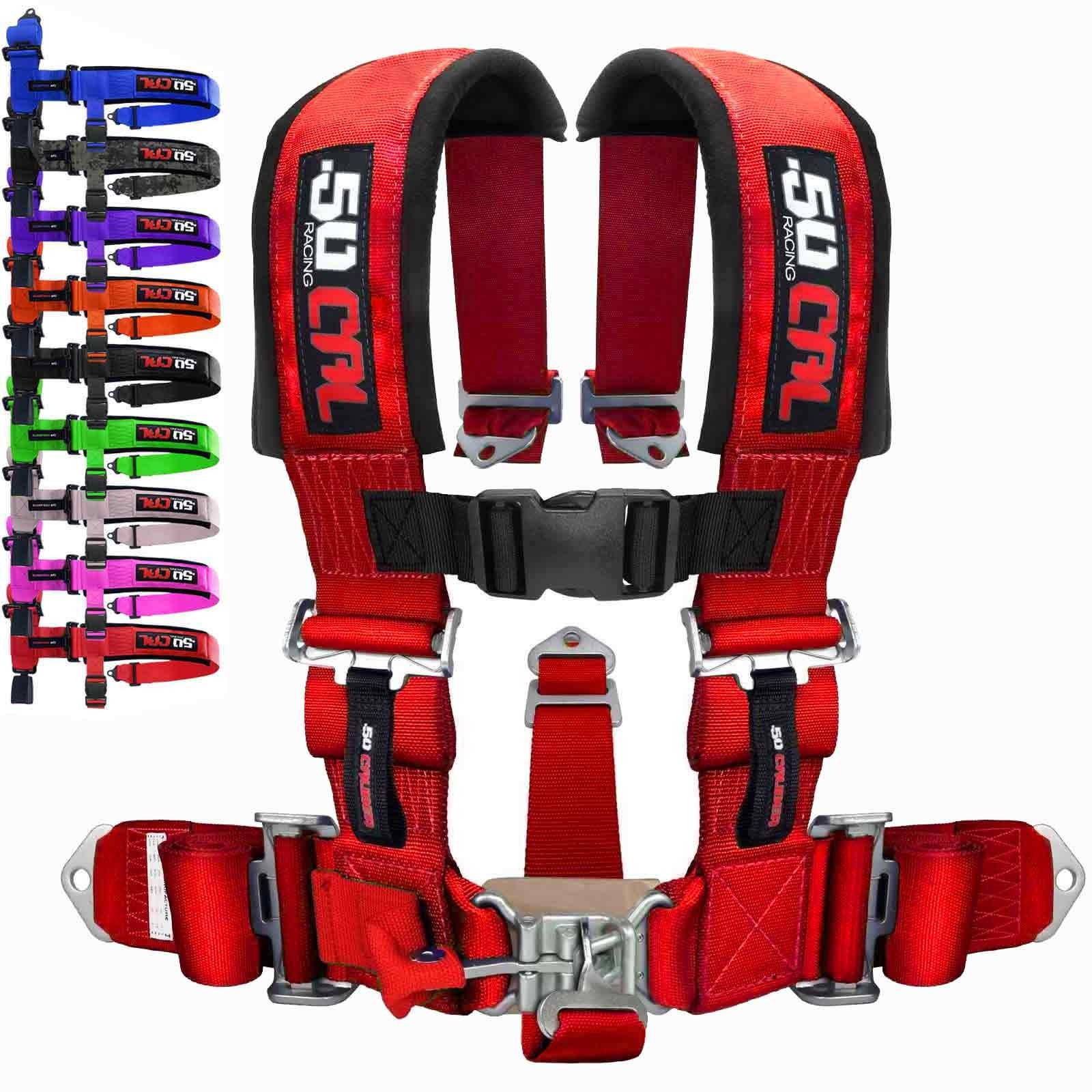 safety gear, 4 and 5 point harnesses bolt in, clip in, or wrap around