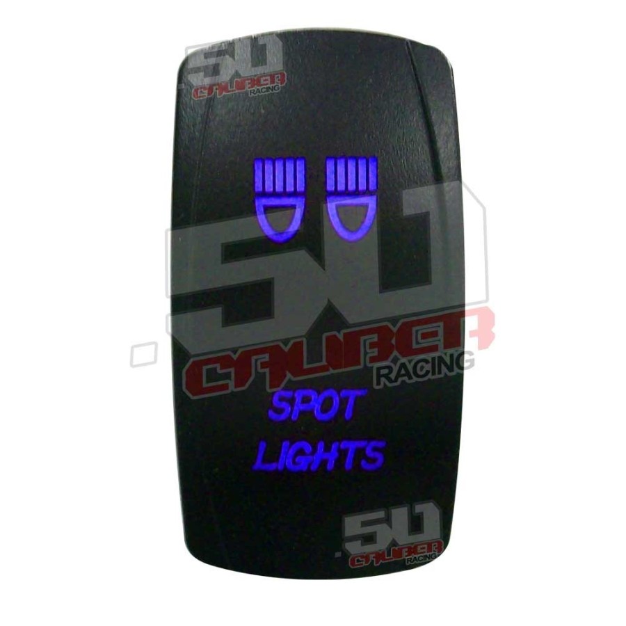 Dual LED 3 pin Illuminated 50 Caliber Racing On/Off Rocker Switch laser ...
