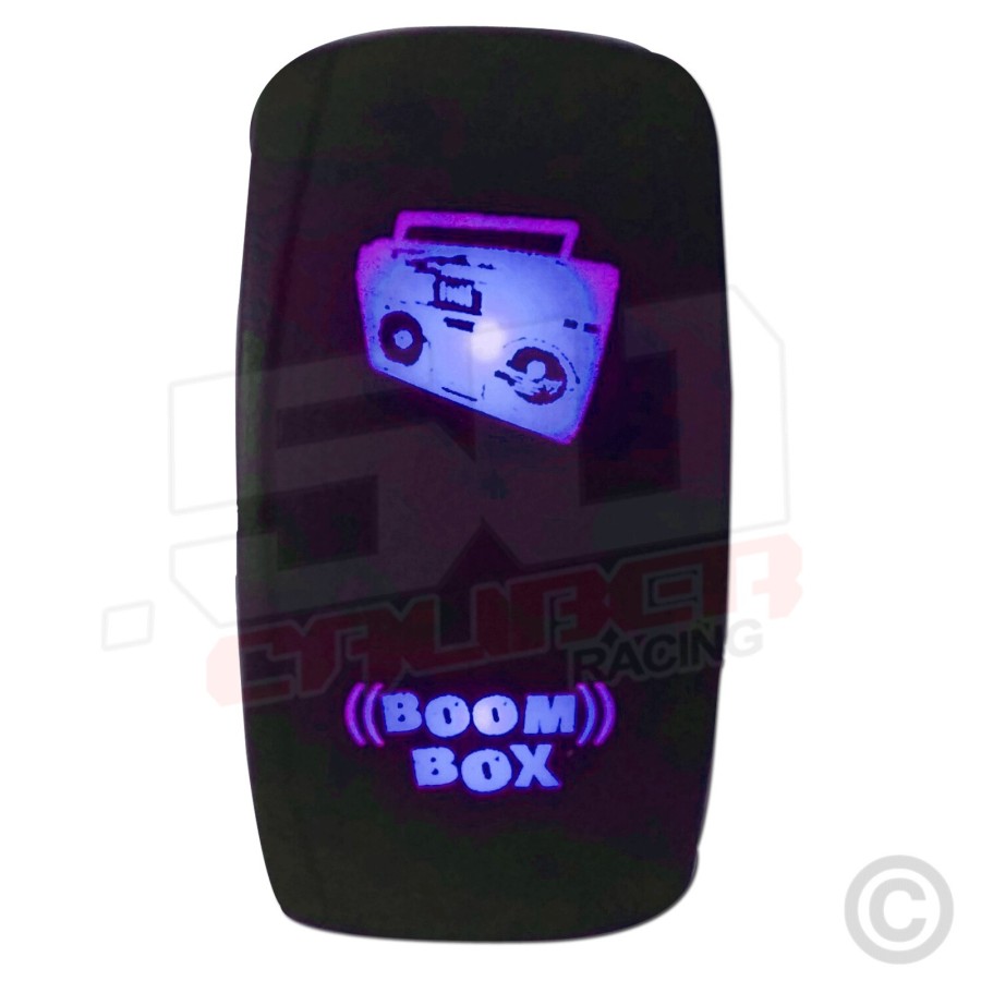 Illuminated red blue orange green led rocker switch radio light sand dune